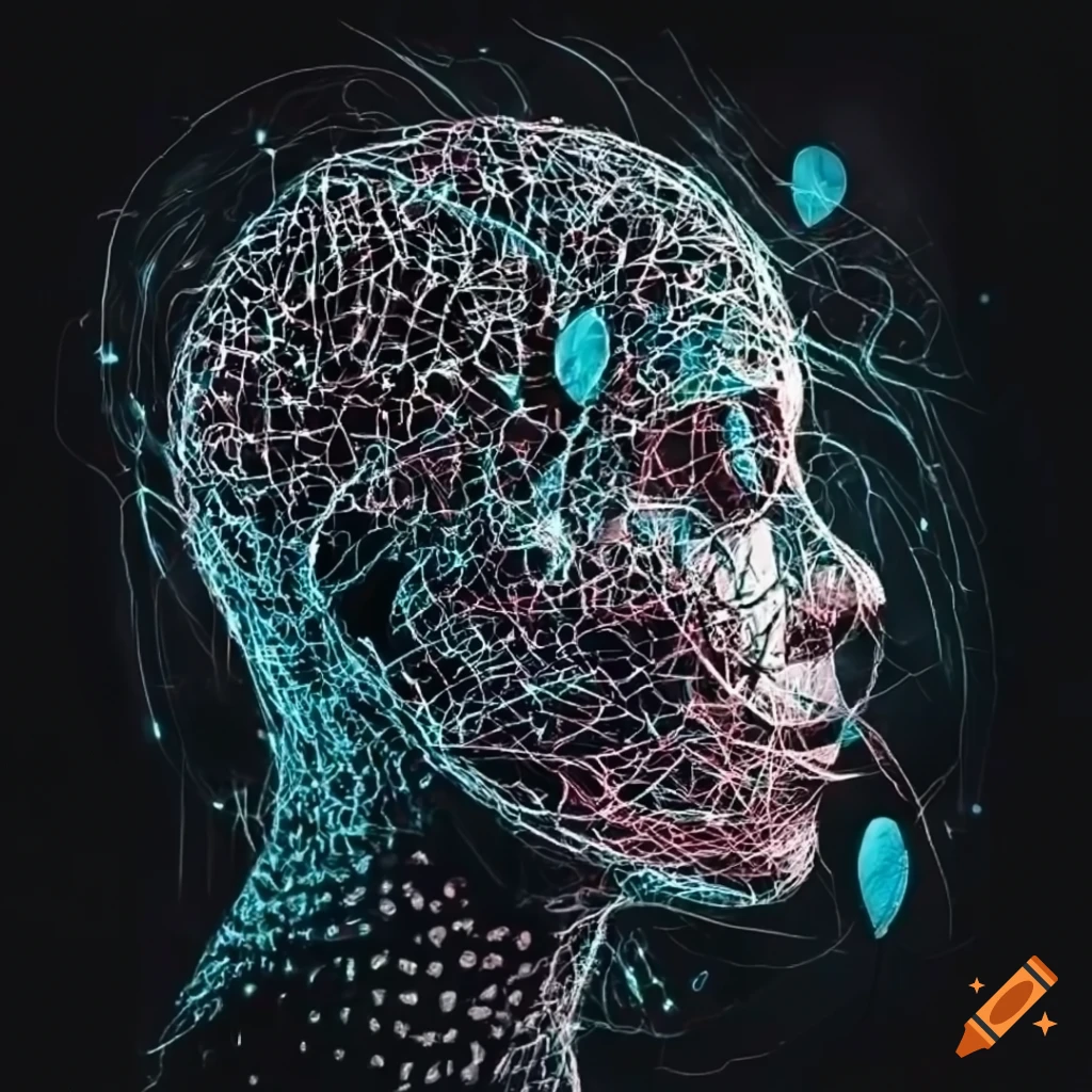 Neural network diagram with vanilla pods, machine learning concept on ...