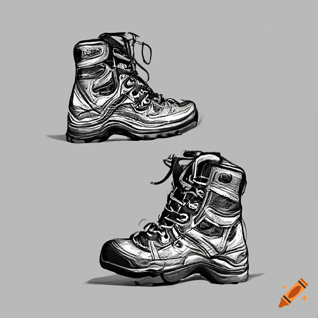 Hiking Boots Drawing