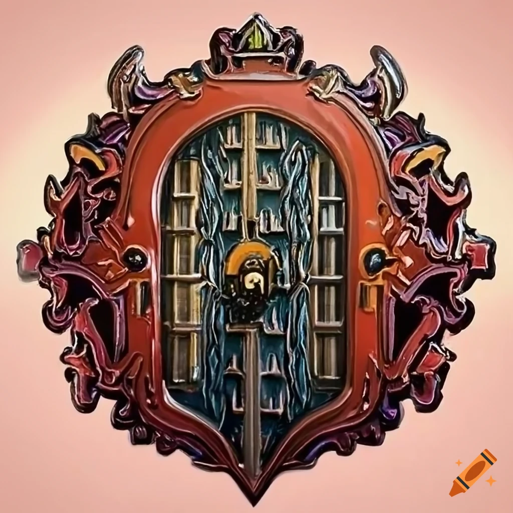 Enamel pin of the demon door from the game fable 2