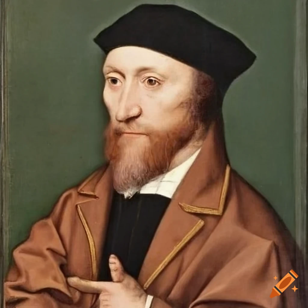 Renaissance painting of a bearded duke by hans holbein on Craiyon