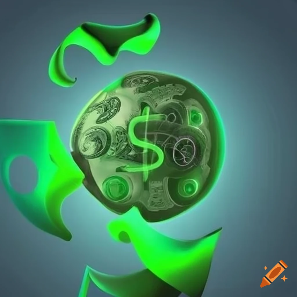 Glowing green money