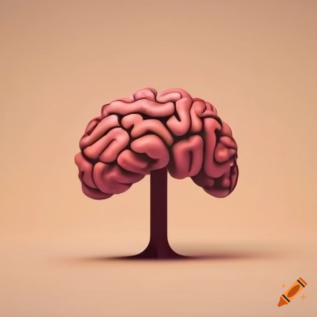 Logo for brain plasticity with a tree in the shape of a brain on Craiyon