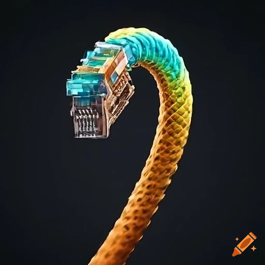 Ethernet cable looks like snake