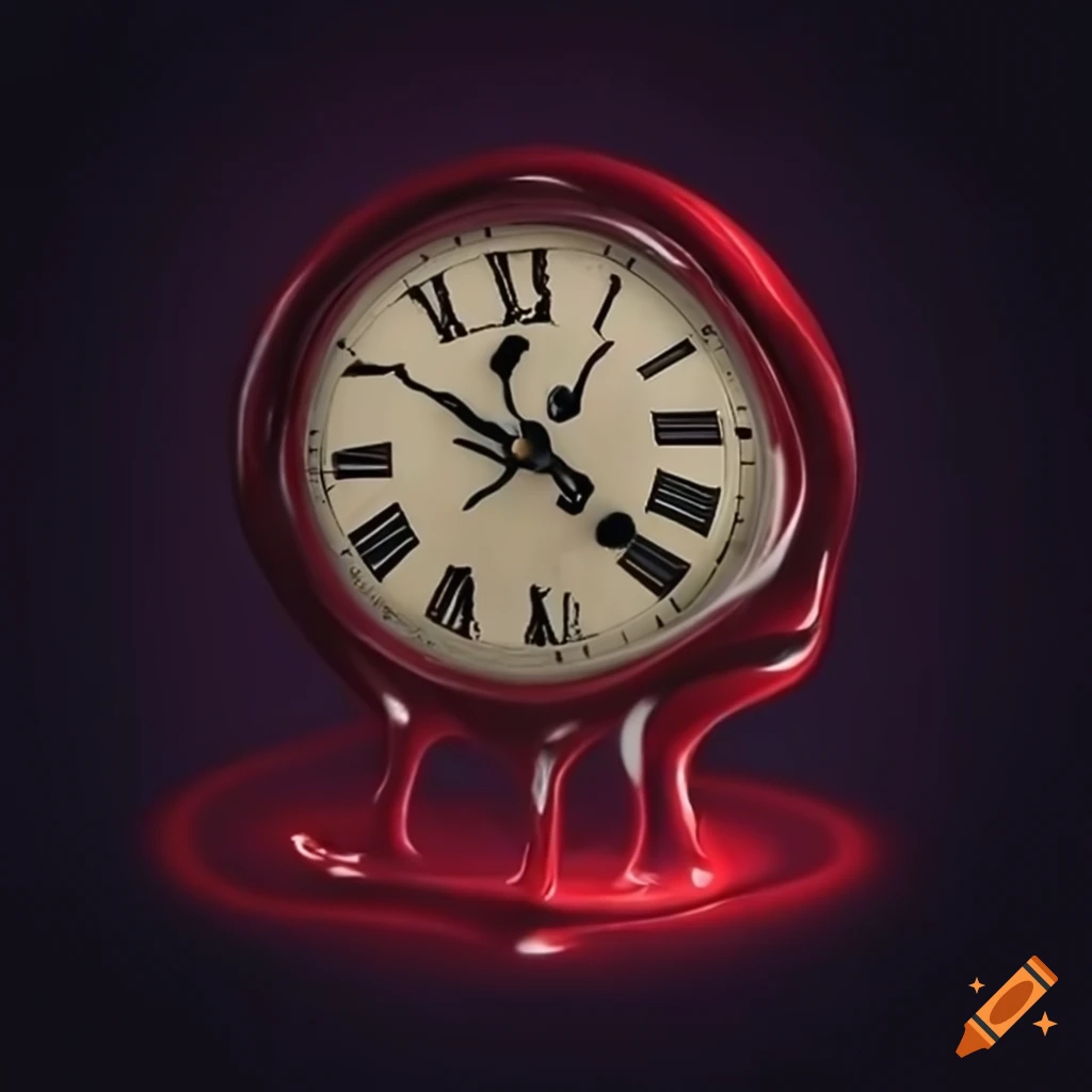 Melting clock on Craiyon