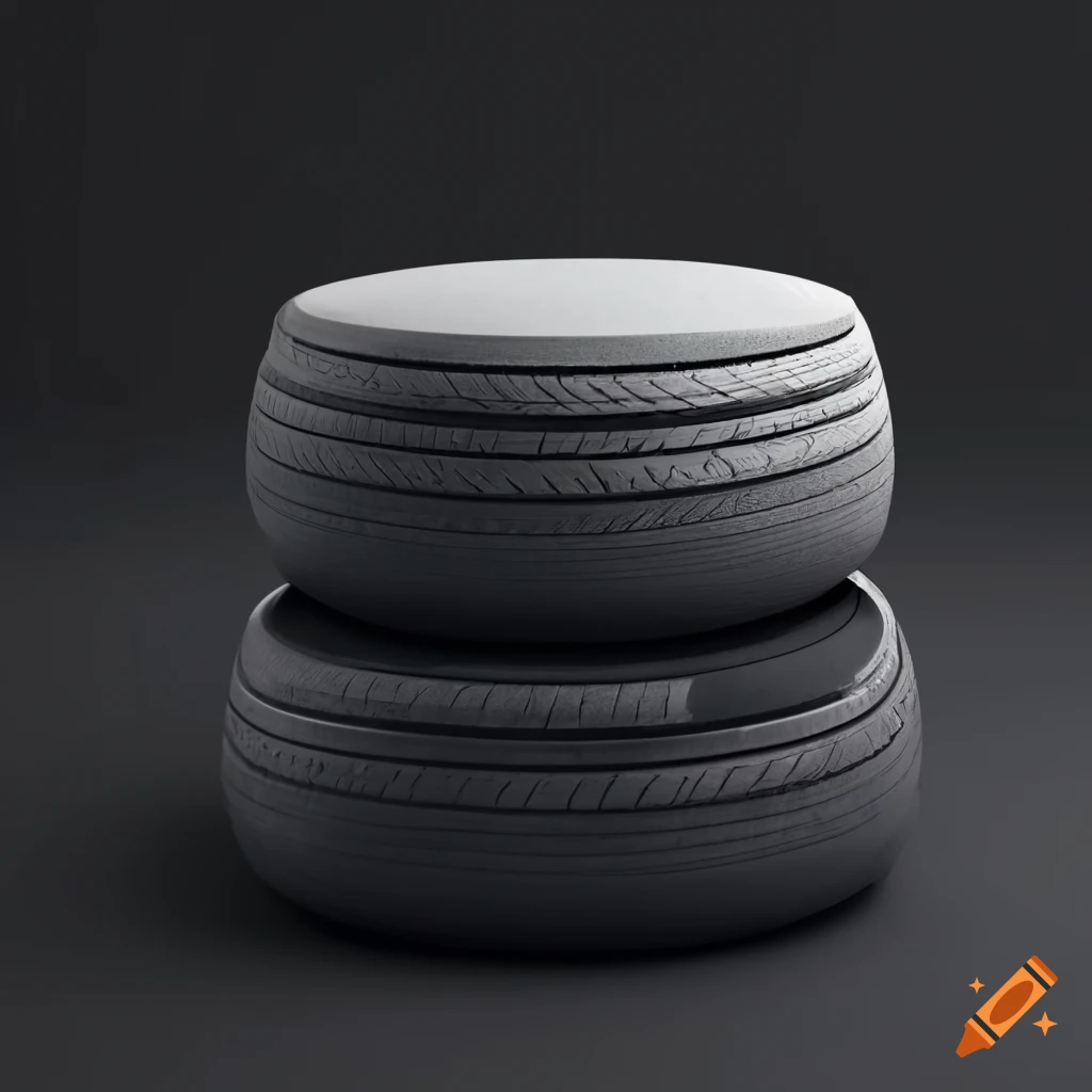 Create a shoe box shaped like two tires one on top of each other ...