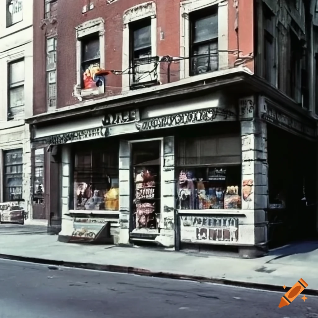 Small store front in new york city 1970’s on Craiyon