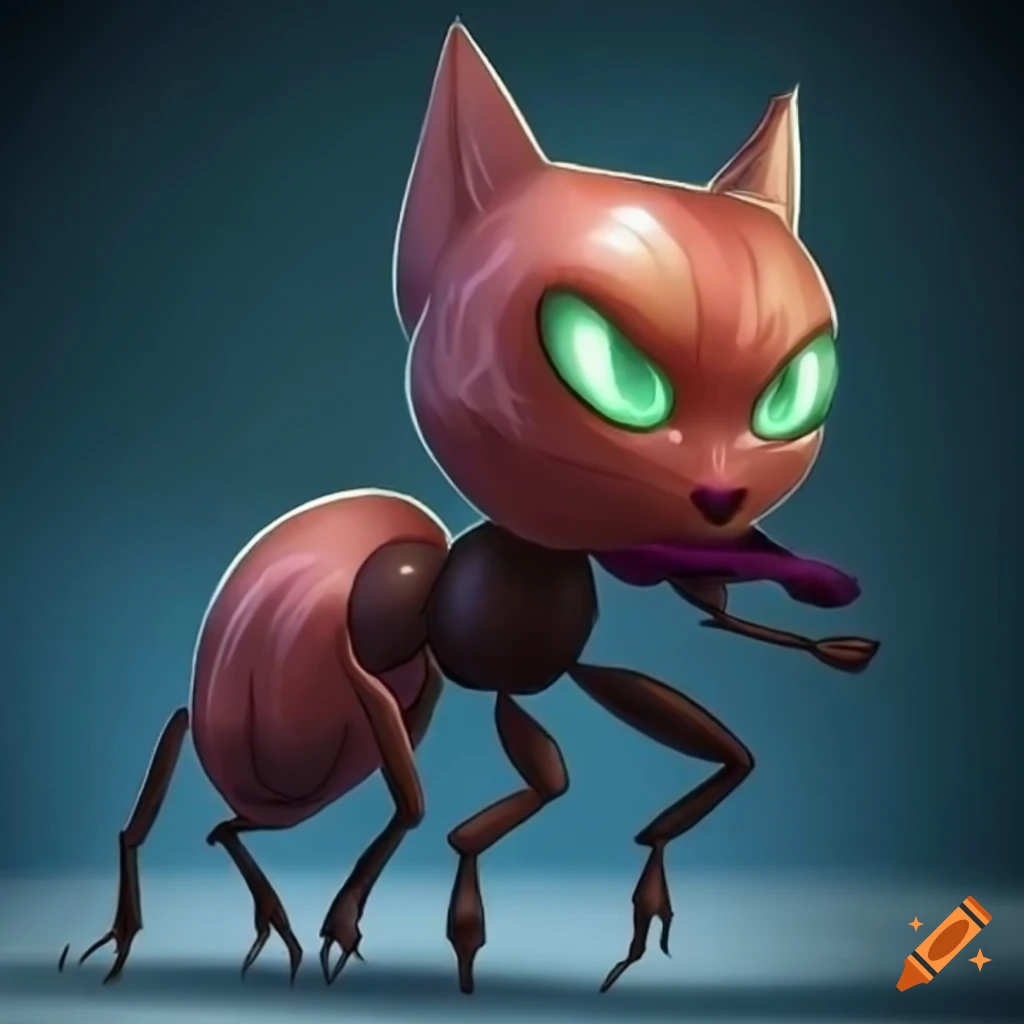 Anime cat-ant hybrid on Craiyon