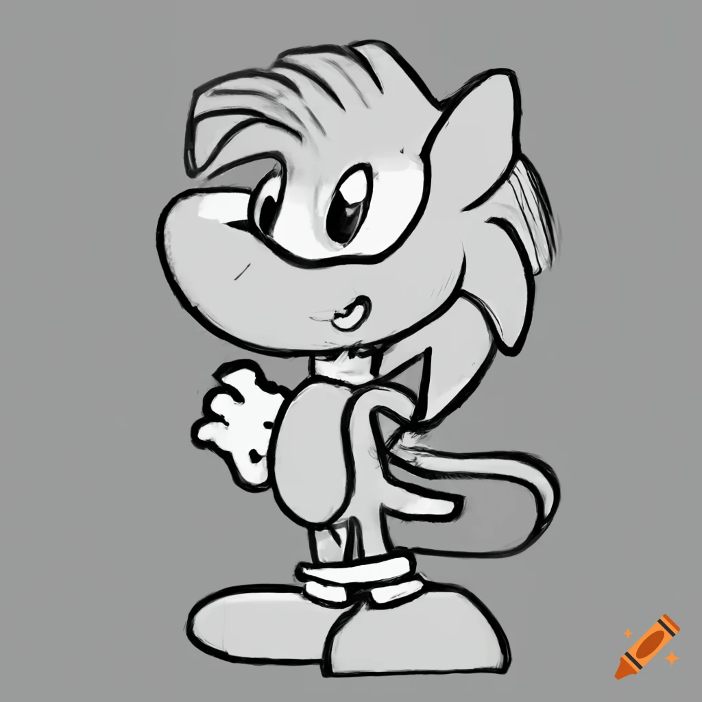 Illustration (Sonic and Snoopy, fusion), (centered in the middle ...