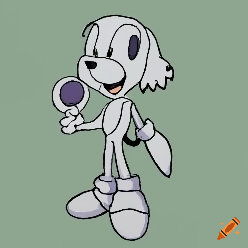 Illustration (Sonic and Snoopy, fusion), (centered in the middle ...