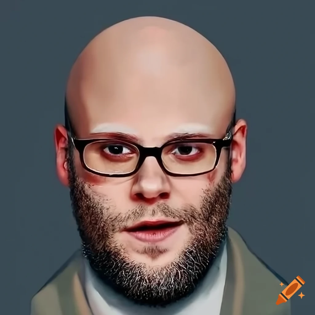 Seth rogen with a bald head