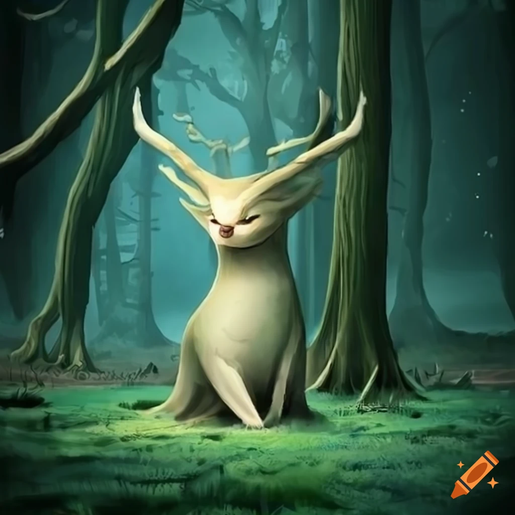 Friendly forest spirit on Craiyon
