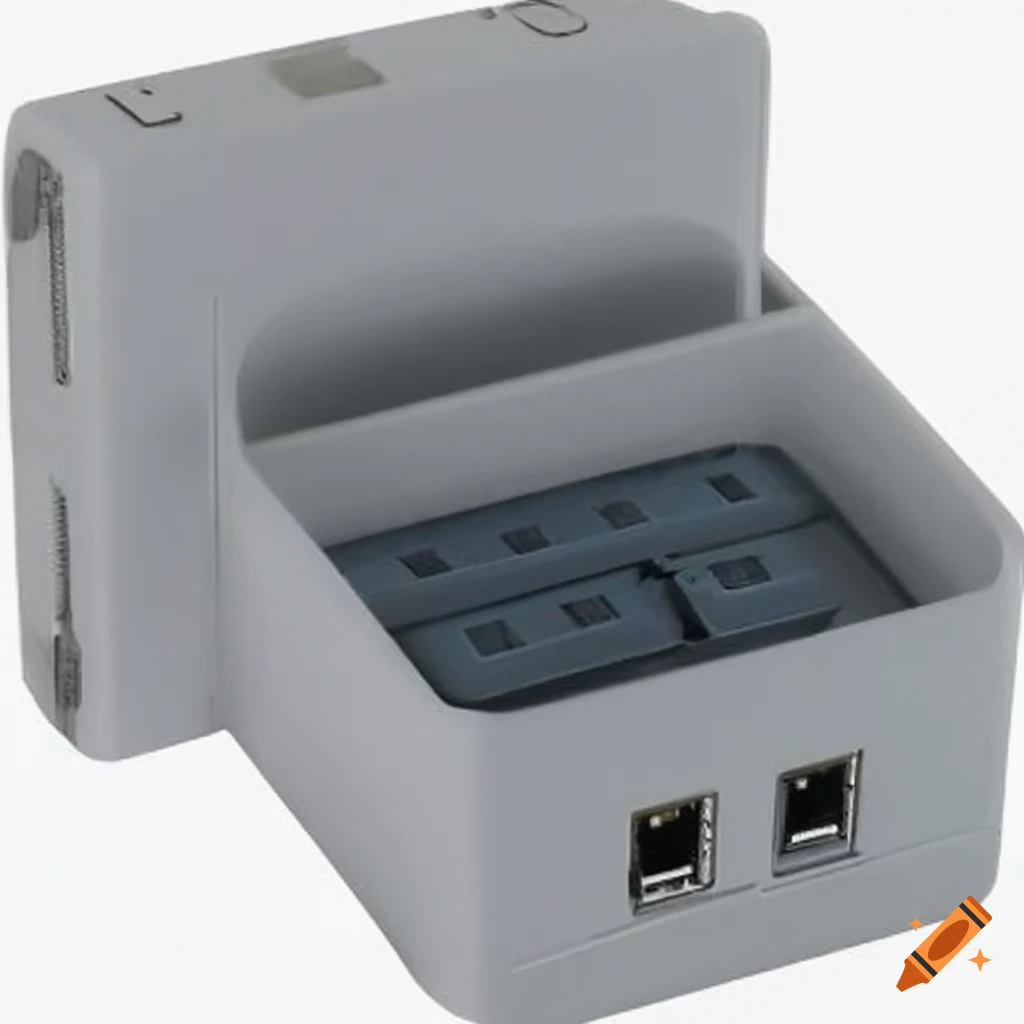 Compact plastic box with pc board usb ports wall mount on Craiyon