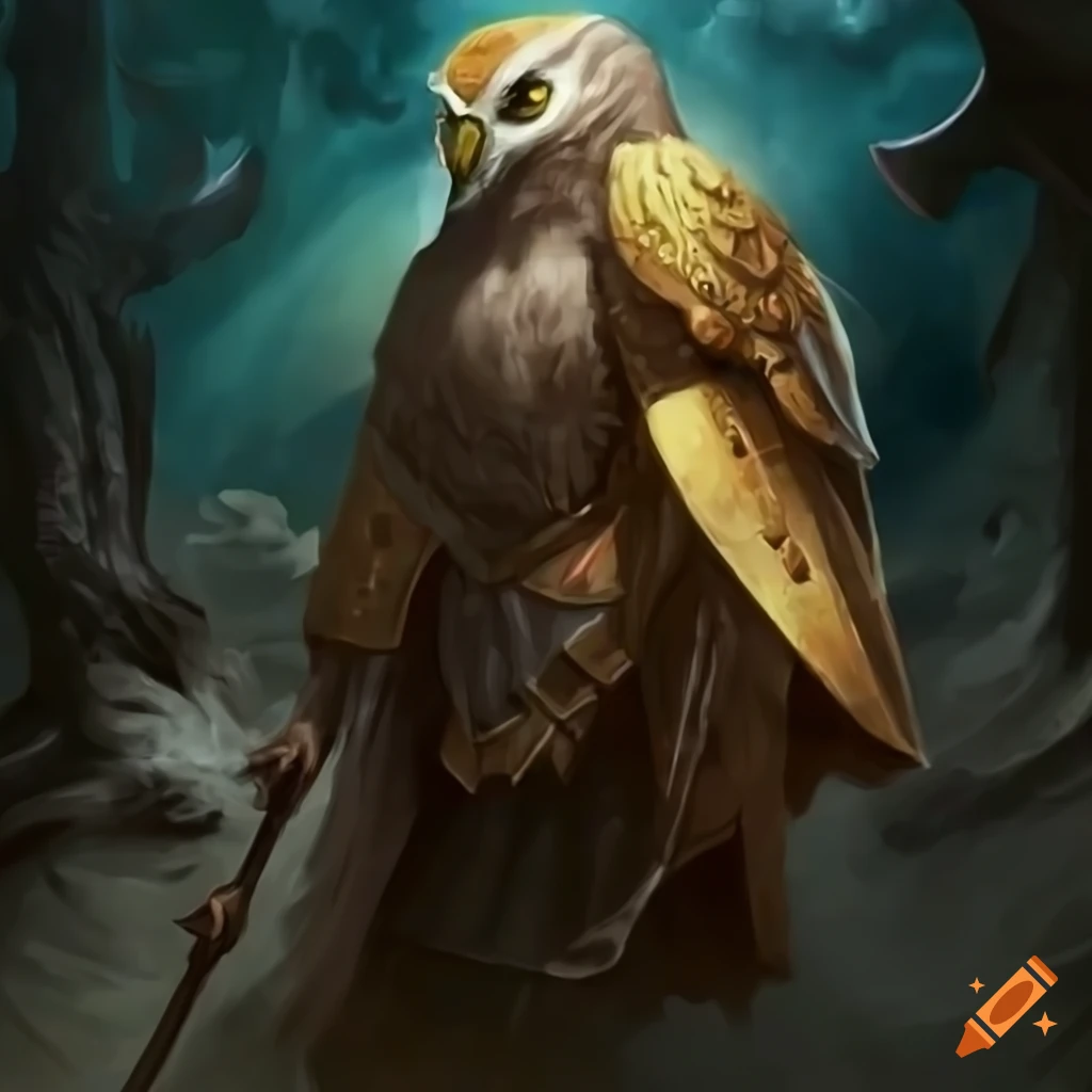 Owl cleric, dungeons and dragons, 4k resolution on Craiyon