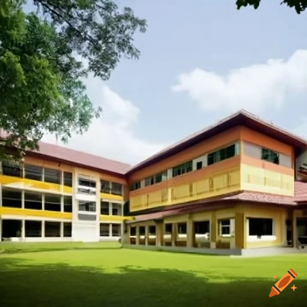 Classic school design of malaysian school