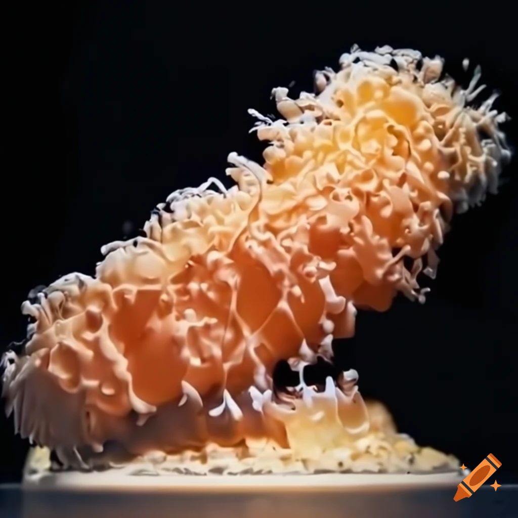 A cake designed to look like a microbe under a microscope on Craiyon