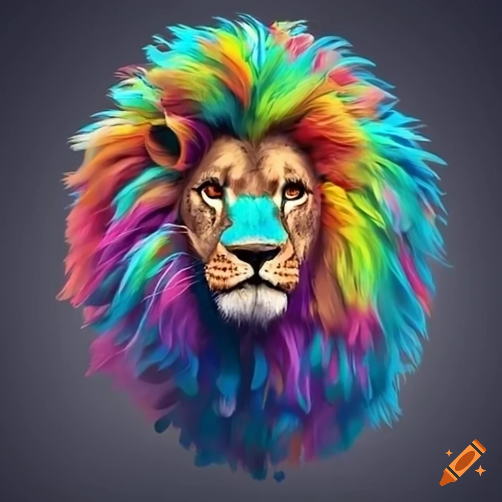 Lion; brave; childish, colorful