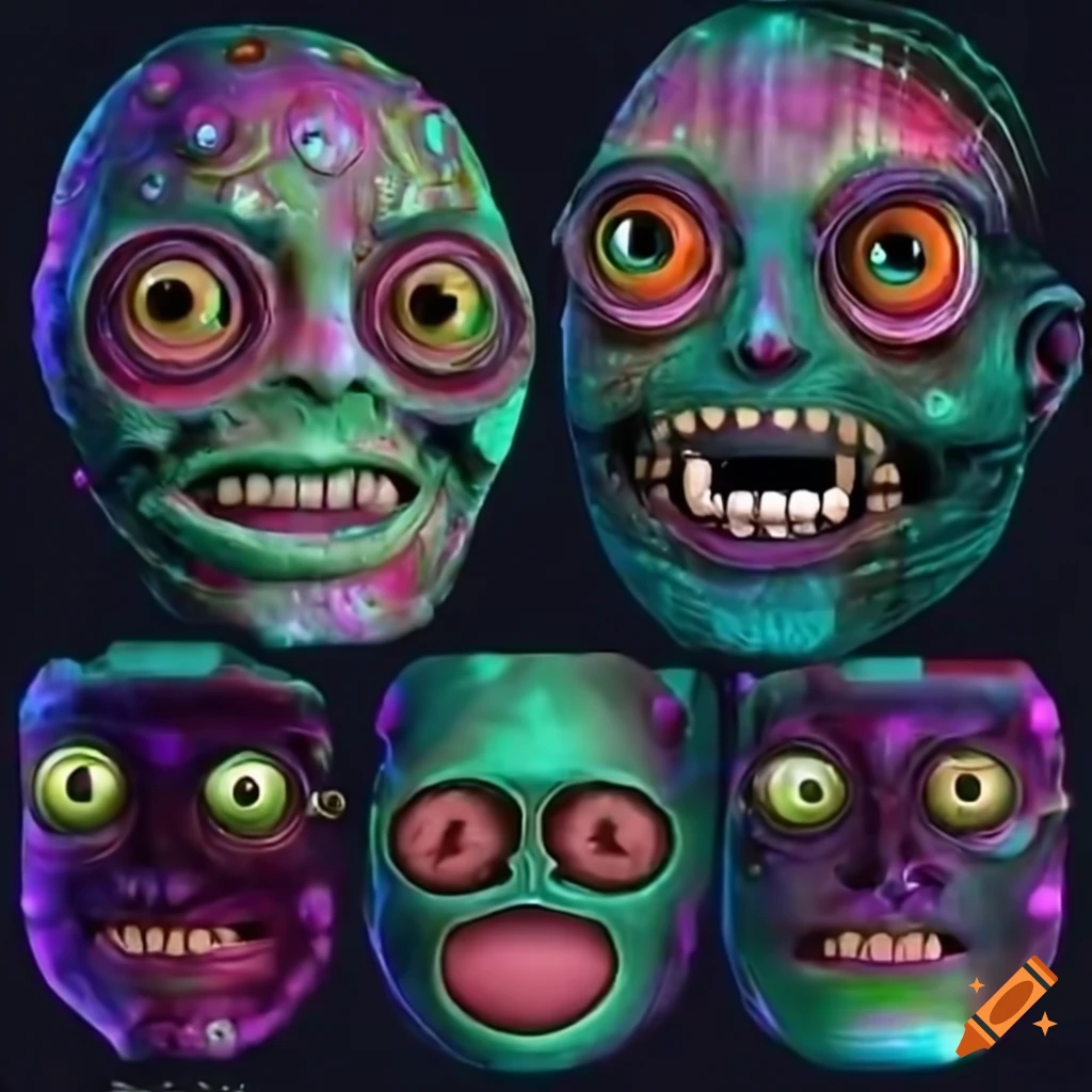 Artificial Intelligence is really dumb. AI monster with eyes going in ...