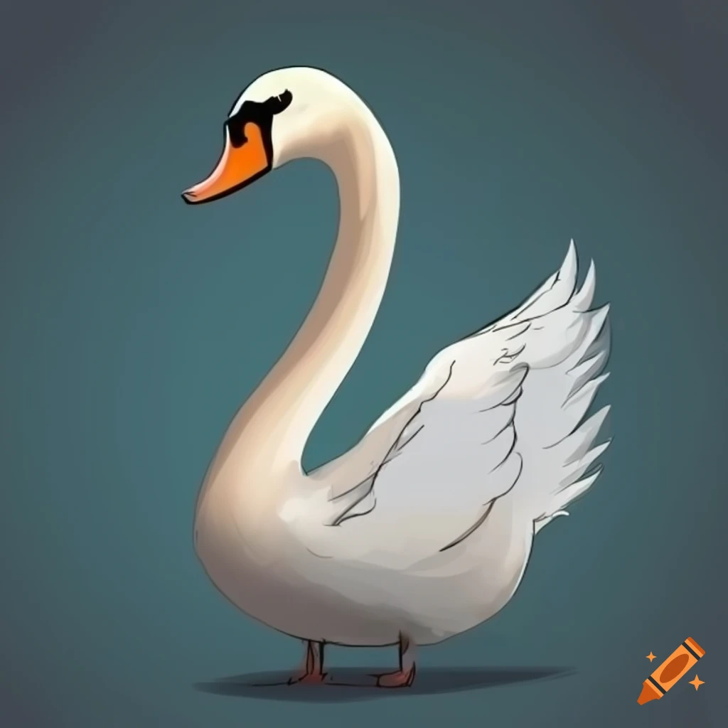 Cartoon Swan