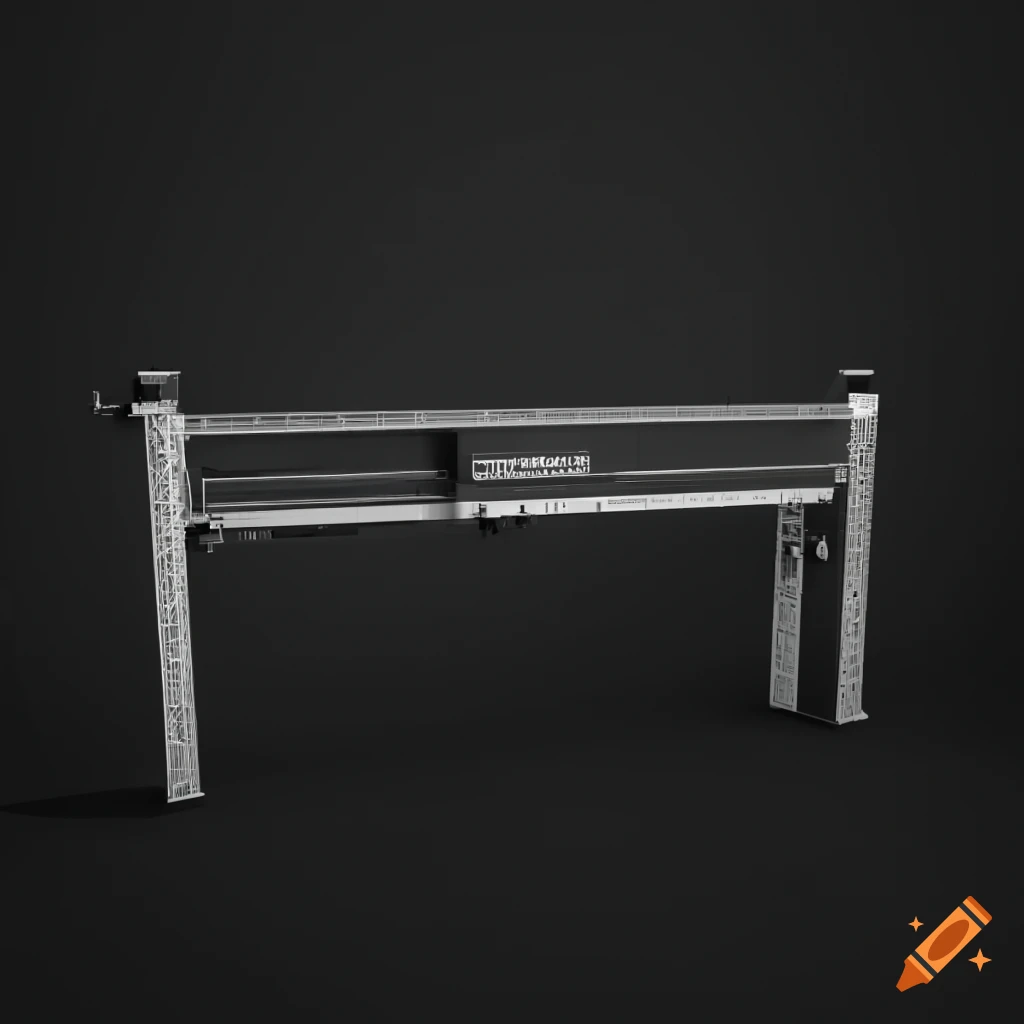 3d rendering of a 2-axis gantry system on Craiyon