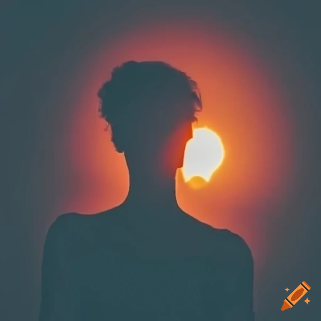 Silhouette of a talented male soul and lo-fi artist, driven by a deep ...