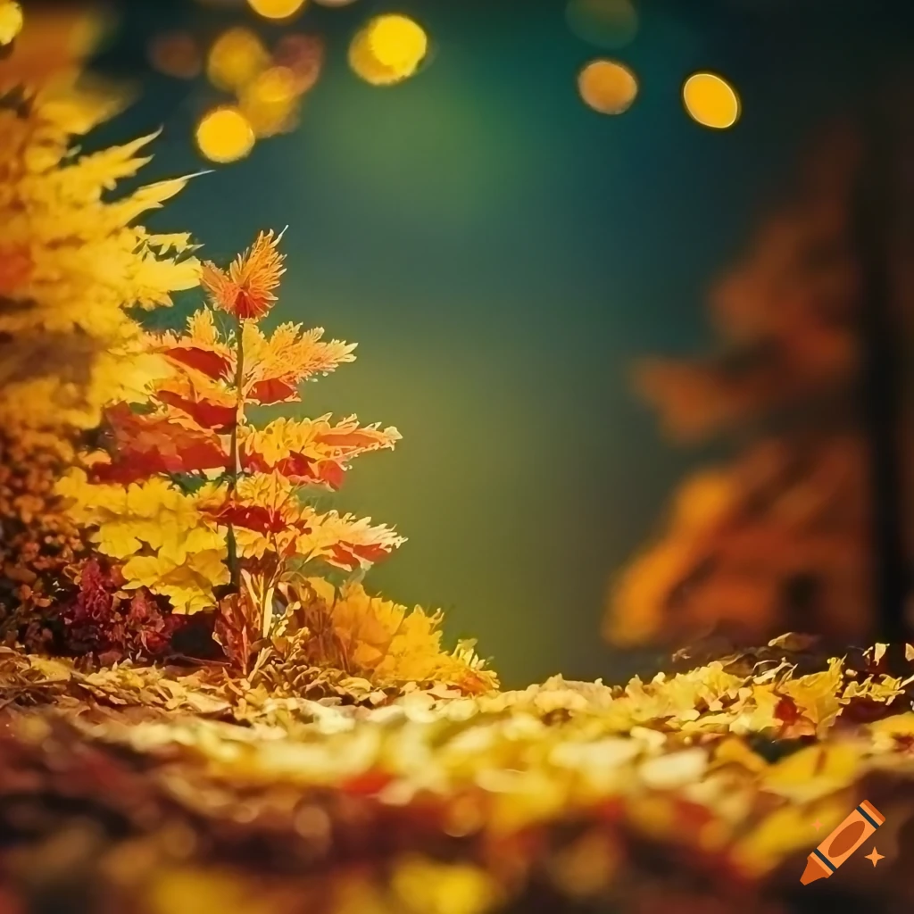 Isometric diorama view of an autumn forest from paper, product photo on ...