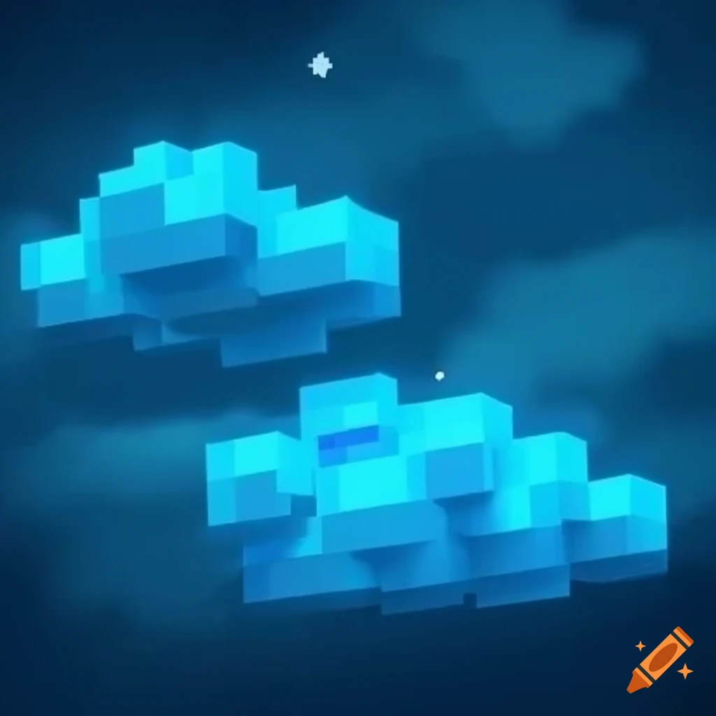 Beautiful minecraft cloud on Craiyon