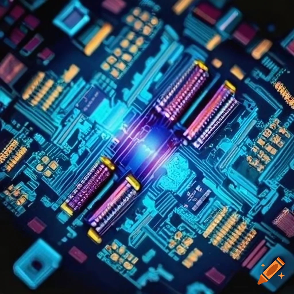 Computer chip on Craiyon