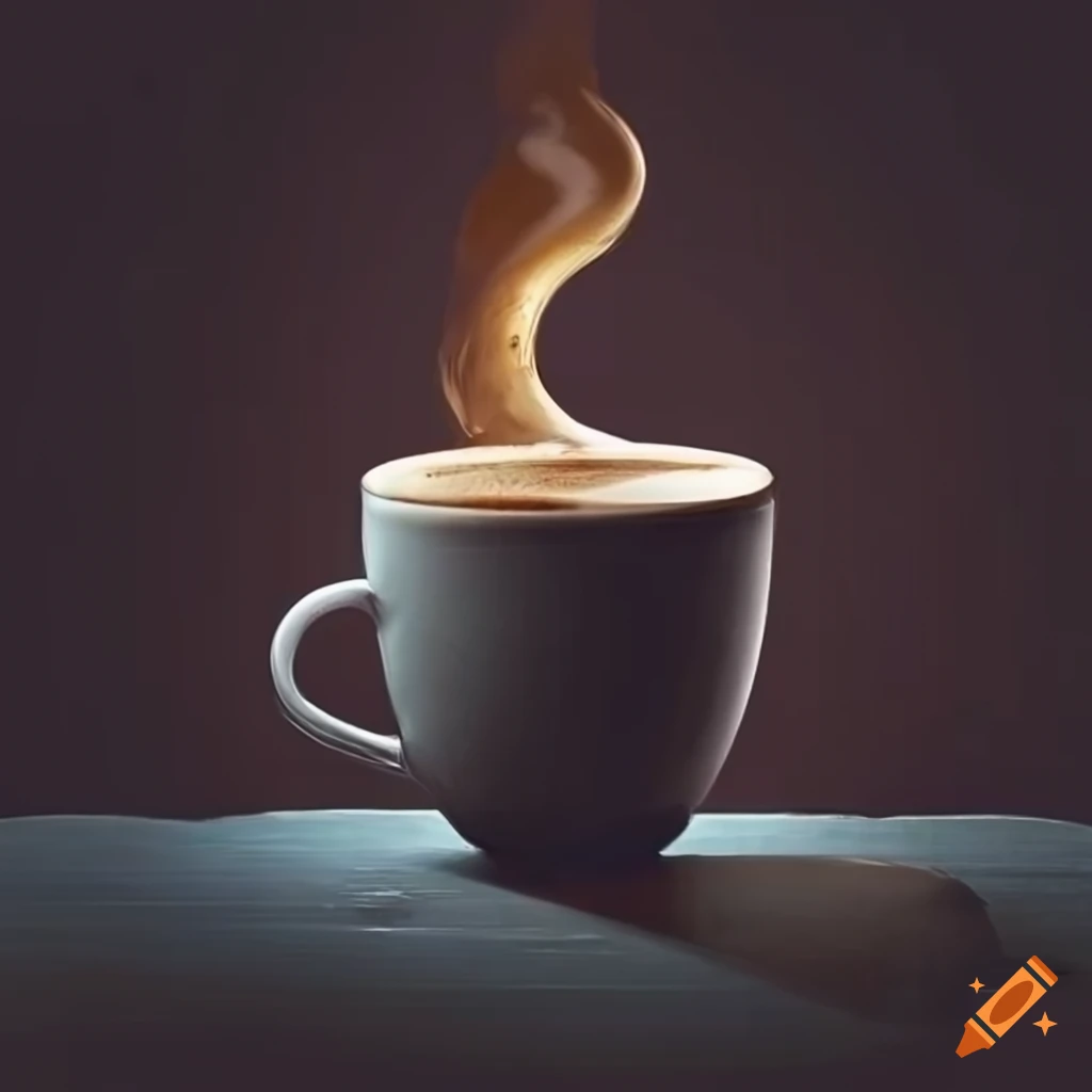 Very dark and serious coffee advertising image