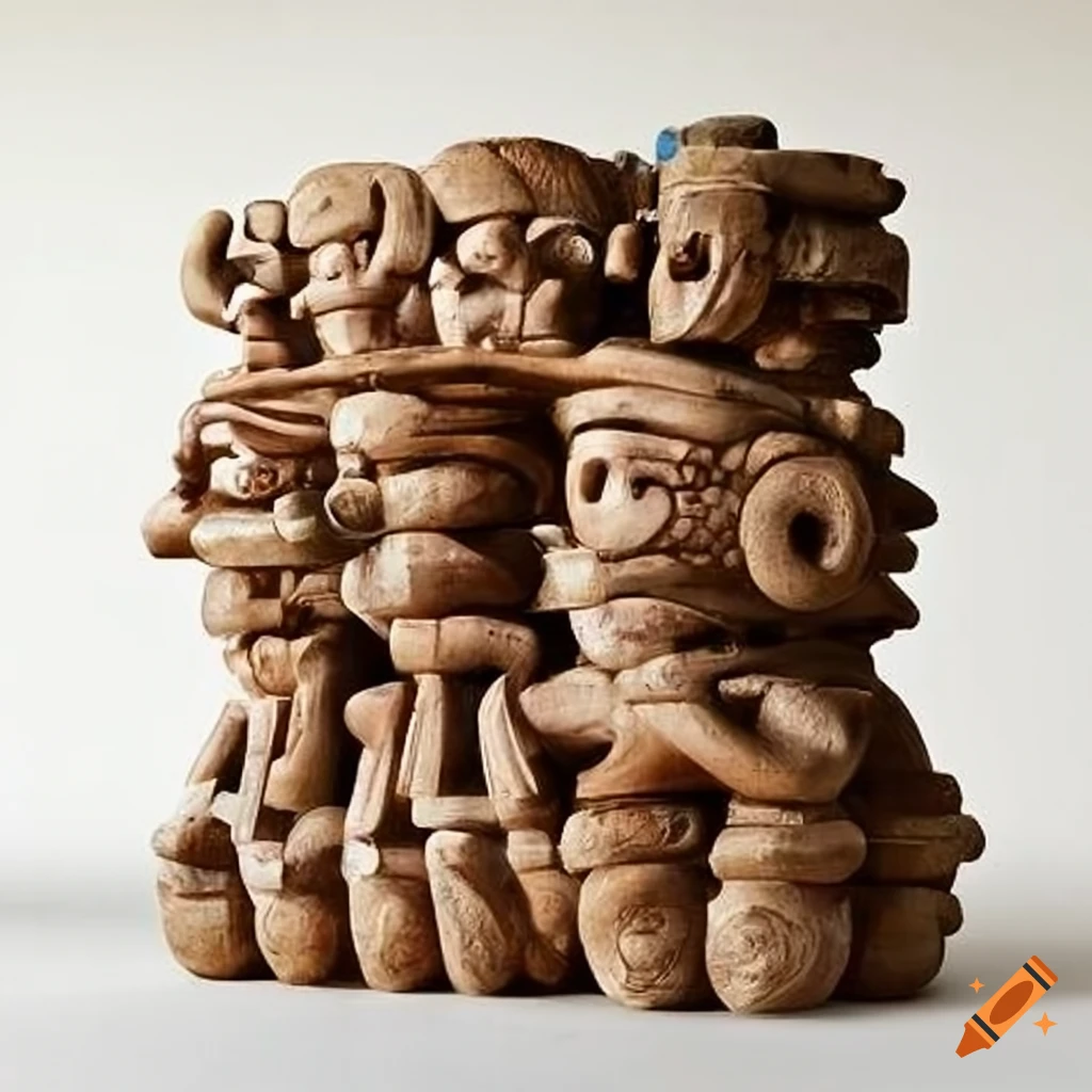 Mayan glyph sculpture by tony cragg on Craiyon