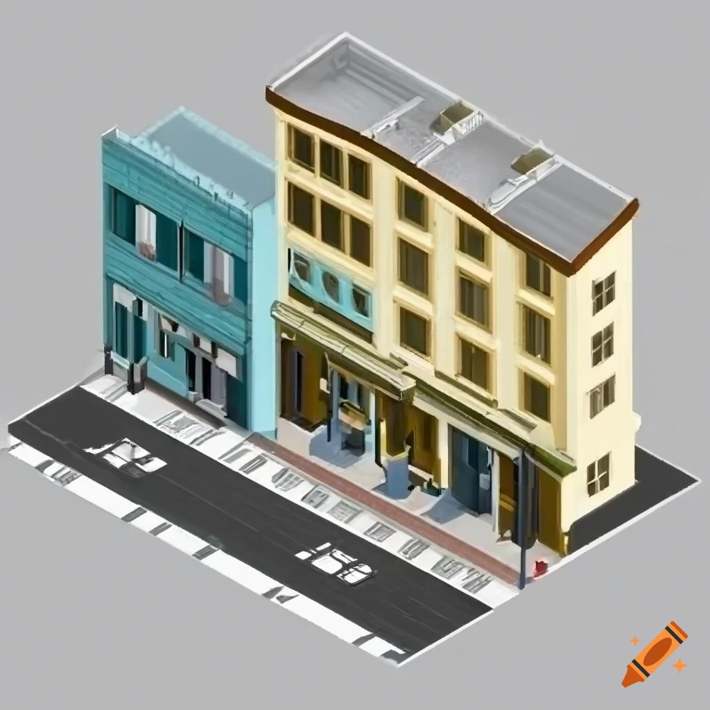 Streets details isometric 2.5d on Craiyon