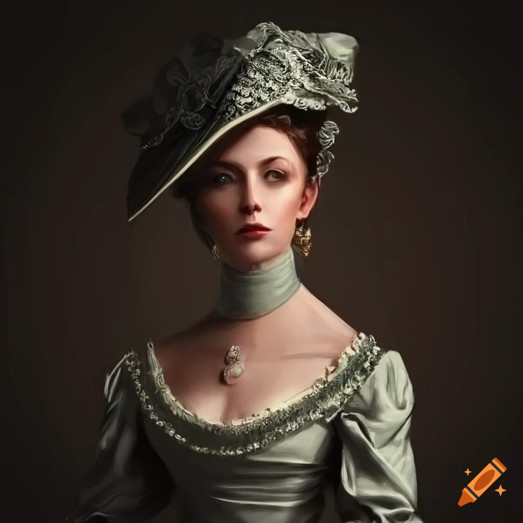 Victorian woman in suit on Craiyon