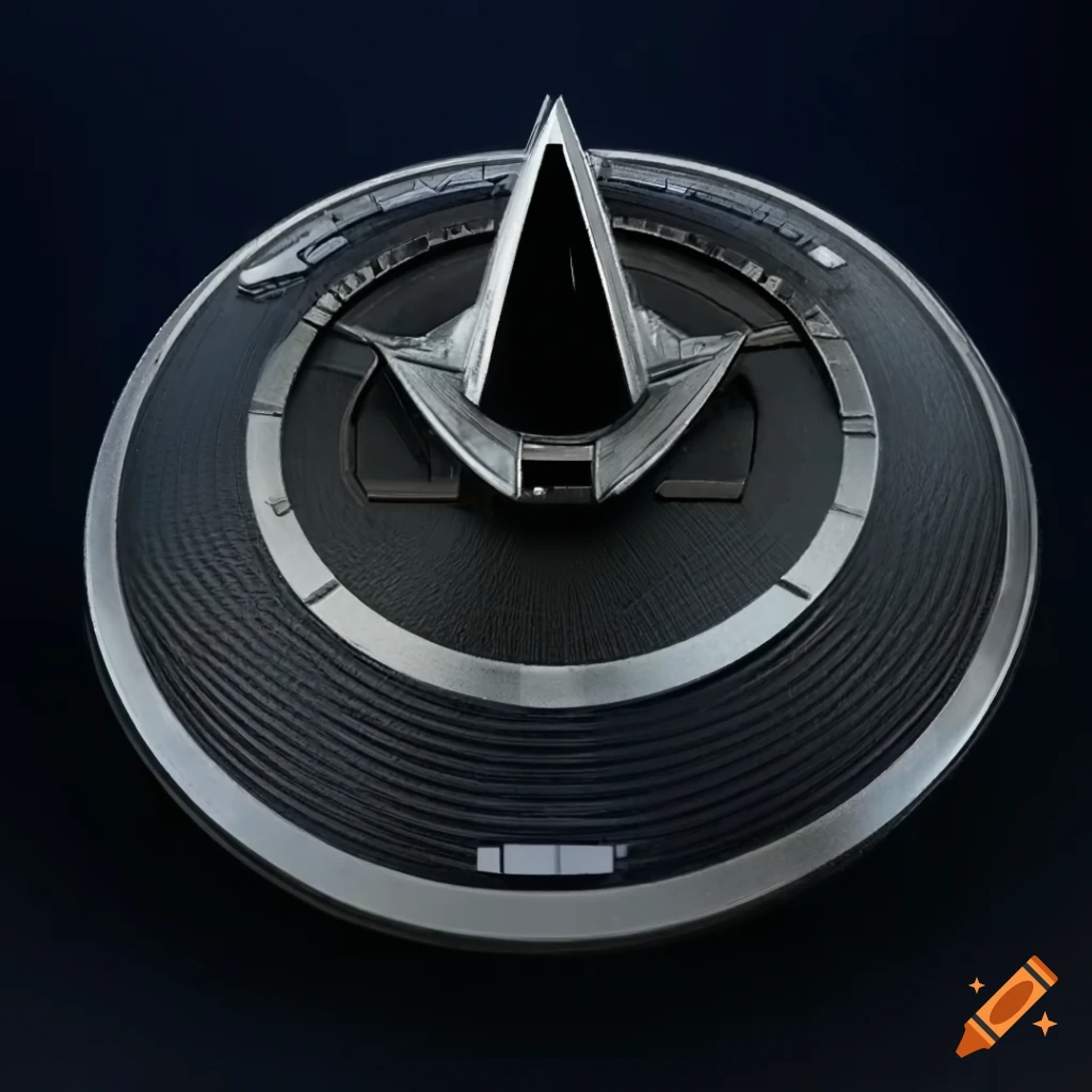 Photorealistic highly detailed starship enterprise insignia badge on ...
