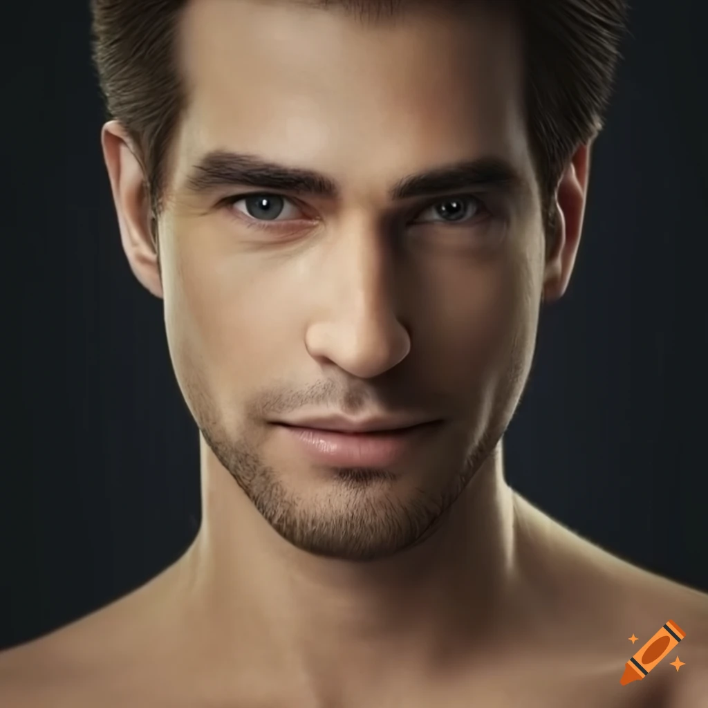 Photorealistic high-definition image of a handsome man on Craiyon