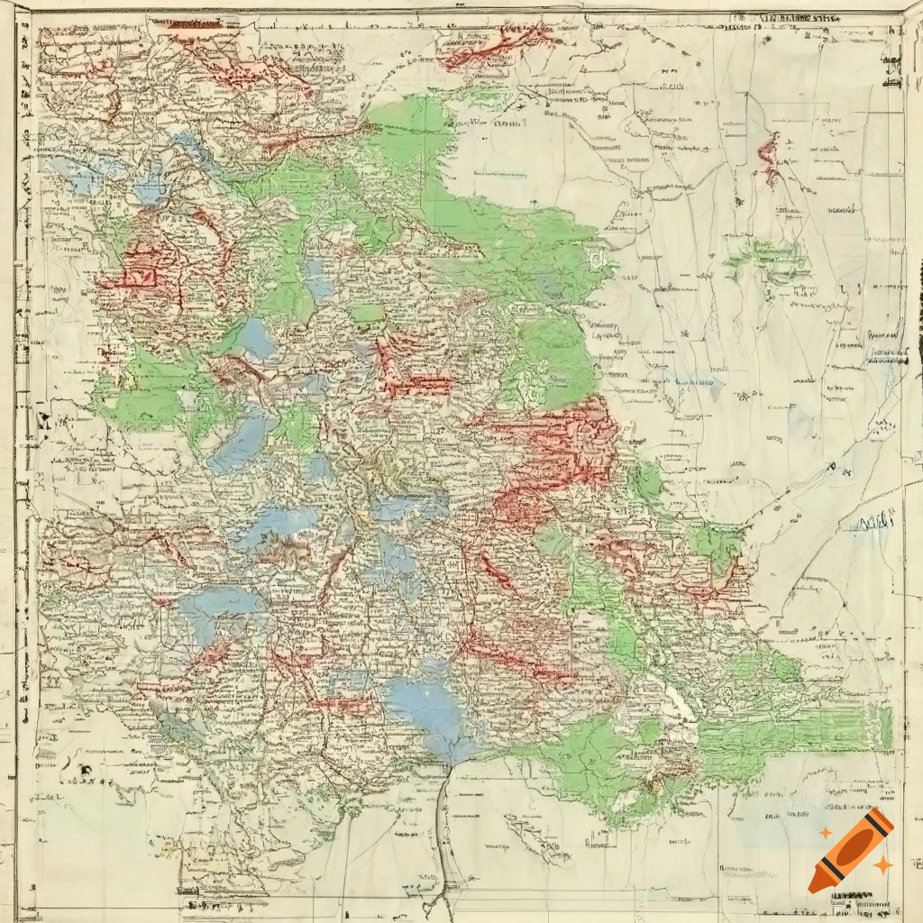 Fictitious detailed map of an eastern european city on Craiyon