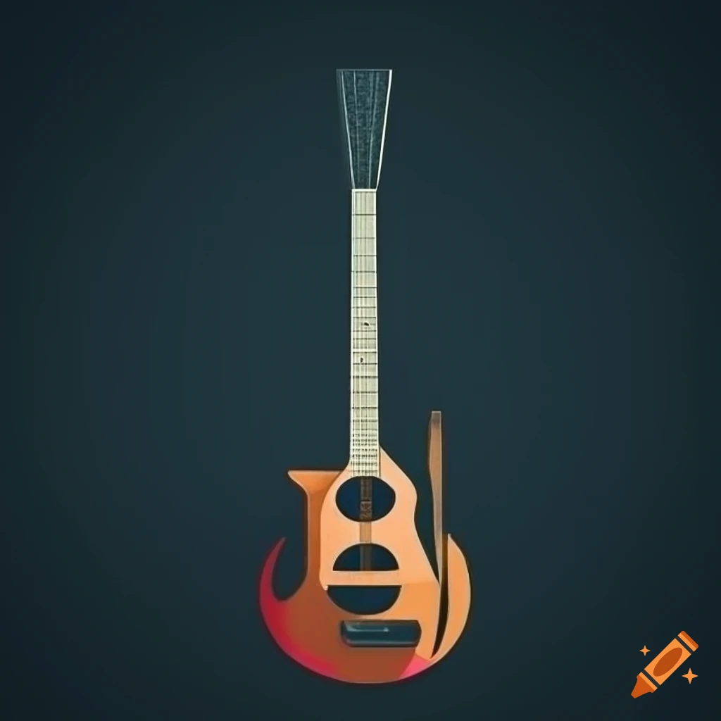 Guitar geometric on Craiyon