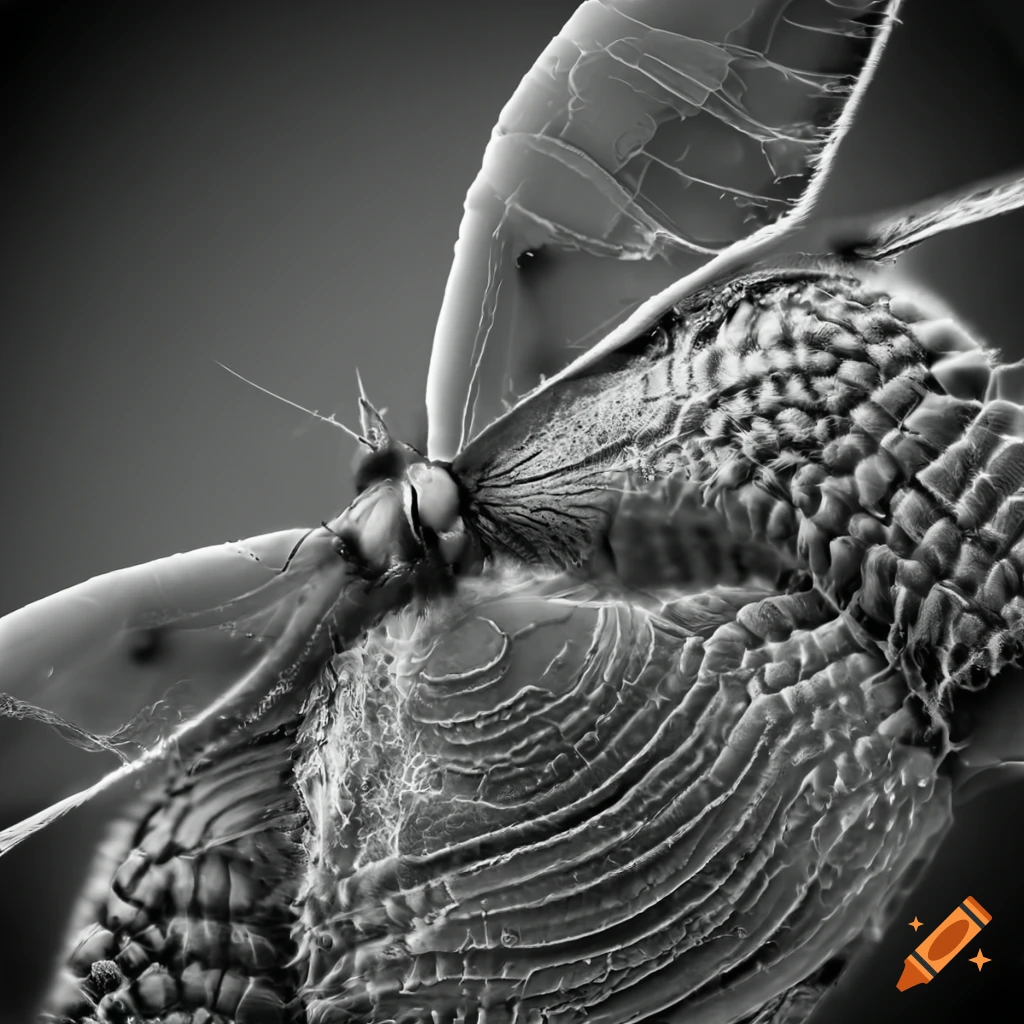 Many insect hairy wings raster electron microscope photo hires ...