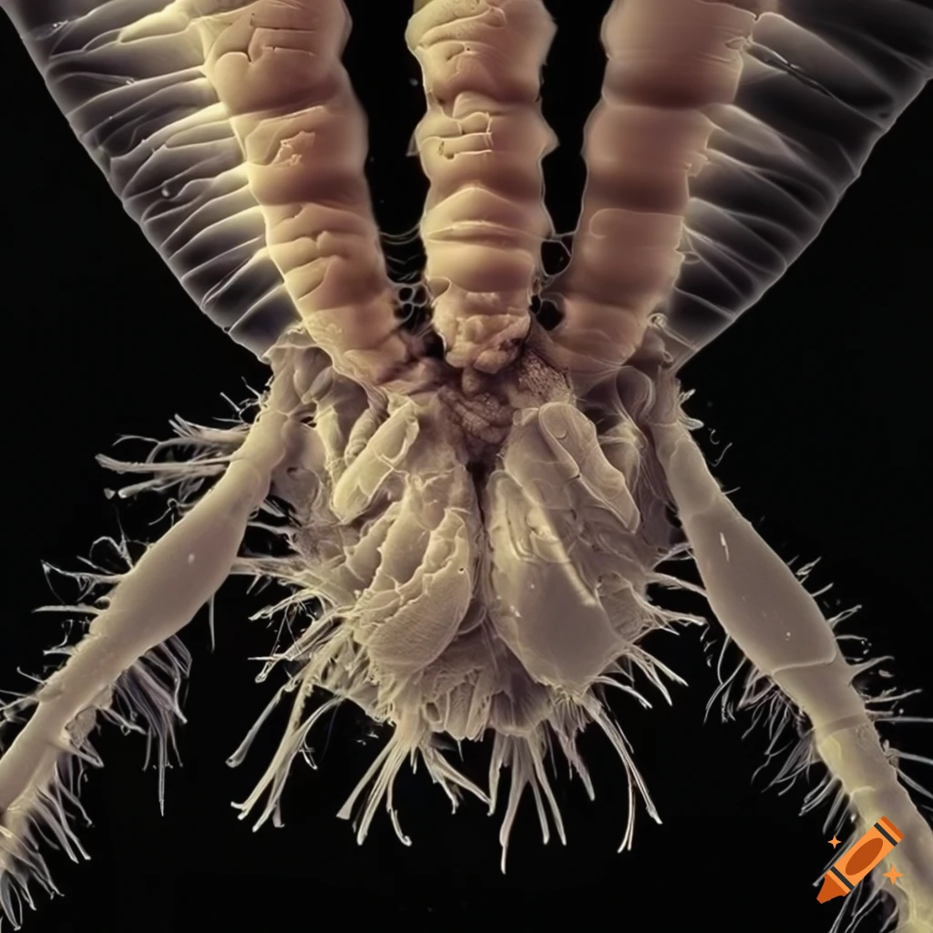 Many insect hairy wings raster electron microscope photo hires monochrome