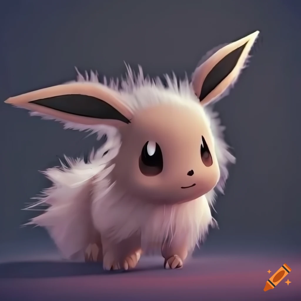 Eevee with emo hair 3D on Craiyon