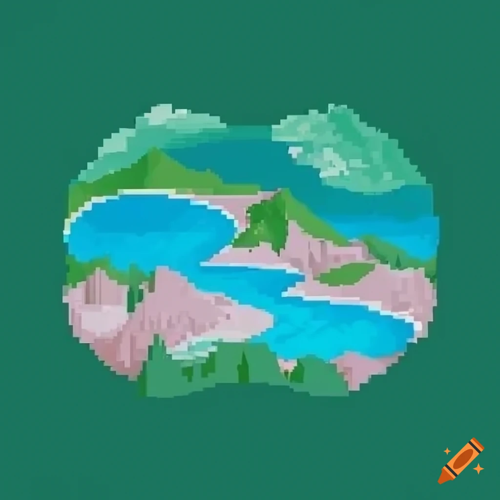 Breathtaking mountain landscape immersive illustration Minimalistic ...