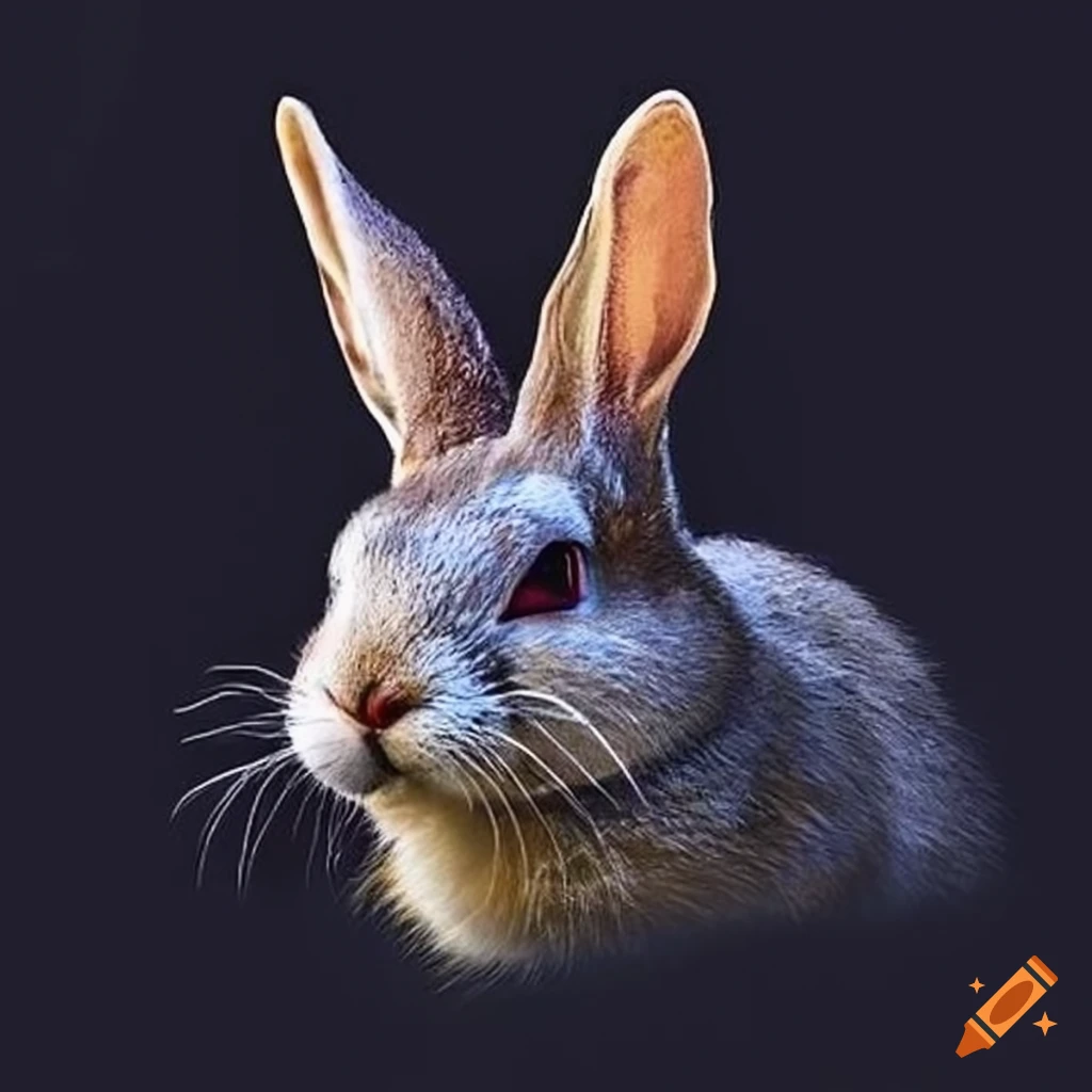 Political poster of a rabbit, resembling Obama's campaign on Craiyon