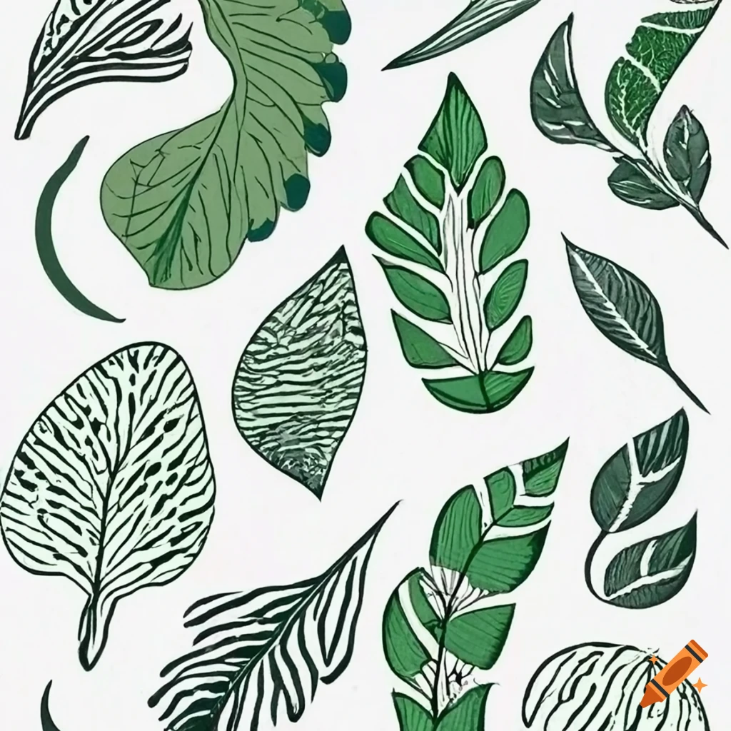 Graphic leaves on Craiyon