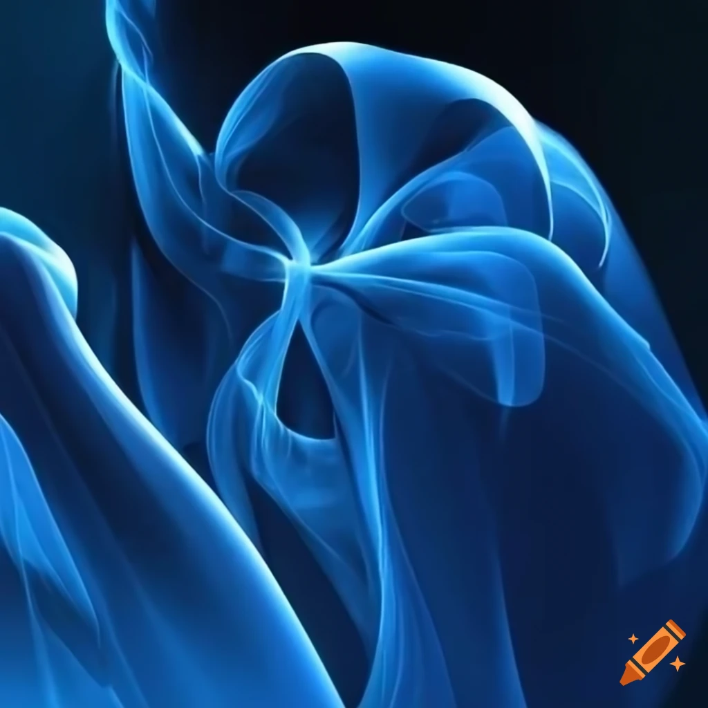 Vibrant bright blue effects with contrasting light and shadow parts on ...