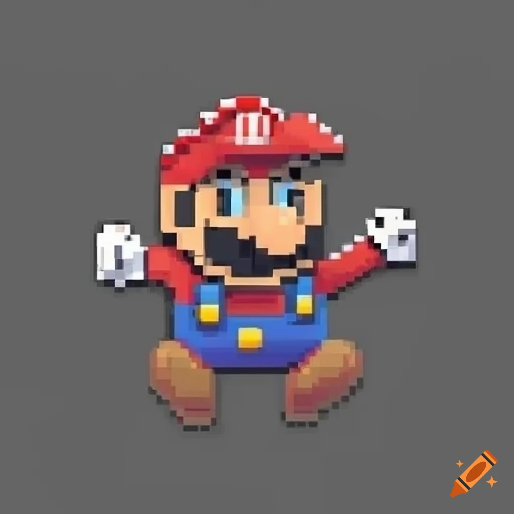 8 bit mario on Craiyon