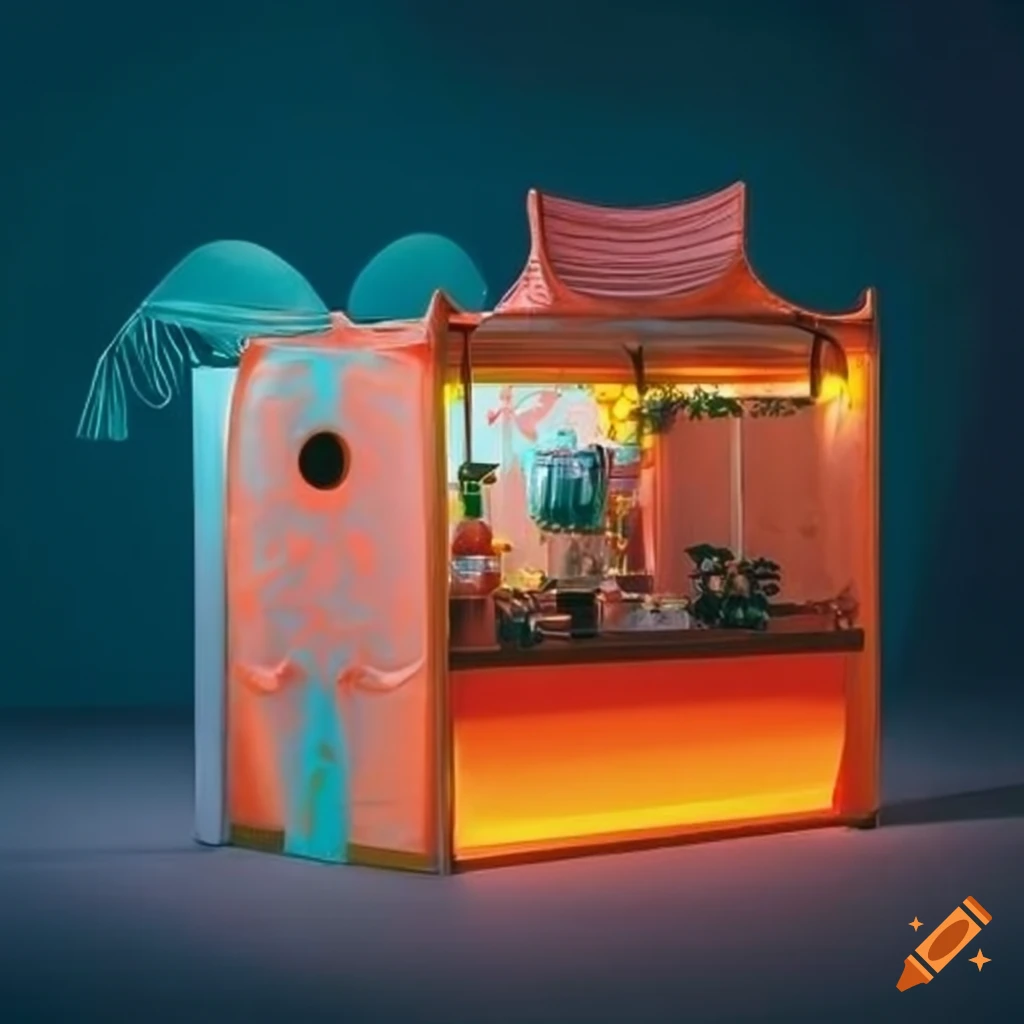 Pop up drink stall designed in the style of a 1960’s tiki bar and made ...