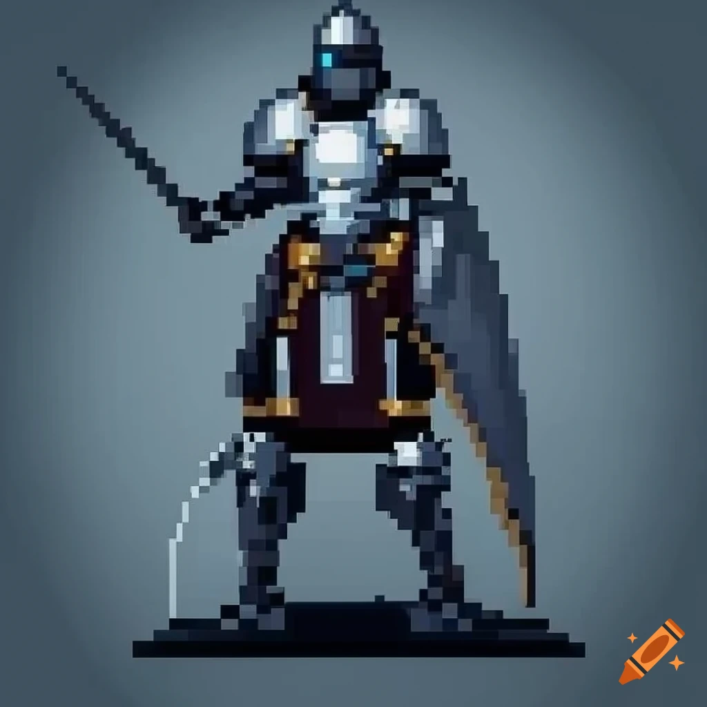 Science fiction ancient royal guard, battle stance facing the right ...