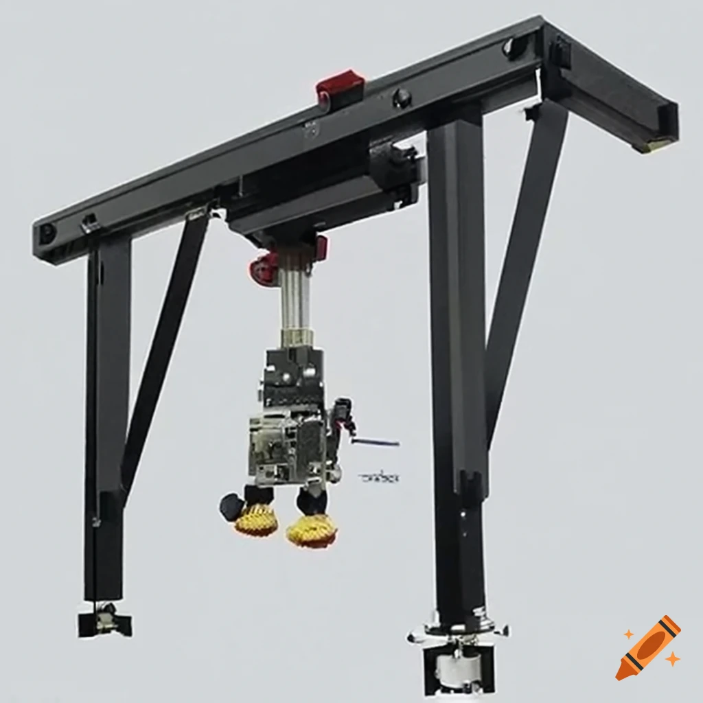 X-Z axis linear motion gantry system with a pneumatic 3-jawed robot ...