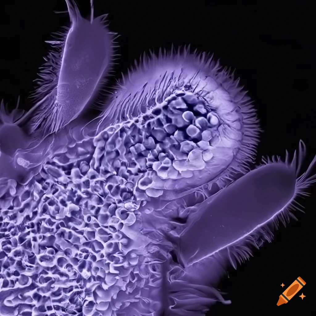 Many insect hairy wings raster electron microscope photo hires monochrome