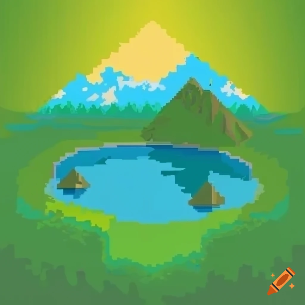 Mountain landscape immersive illustration minimalistic logo of a ...