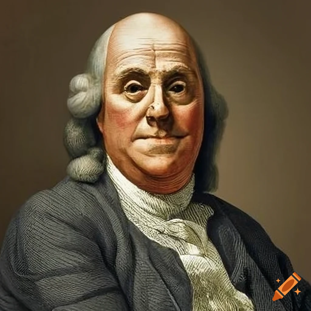 A political puppet of benjamin franklin on Craiyon