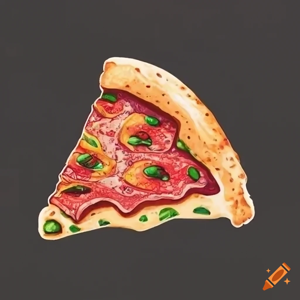 Pizza slice sticker
